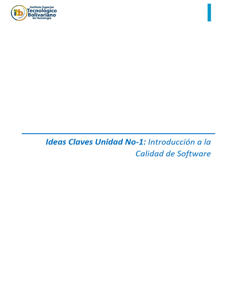 Ideas Claves Unidad # 1 | PDF