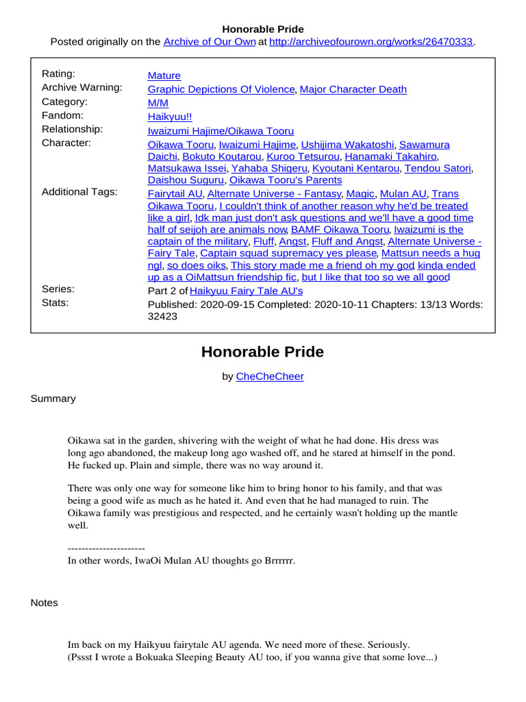 Honorable Pride | PDF