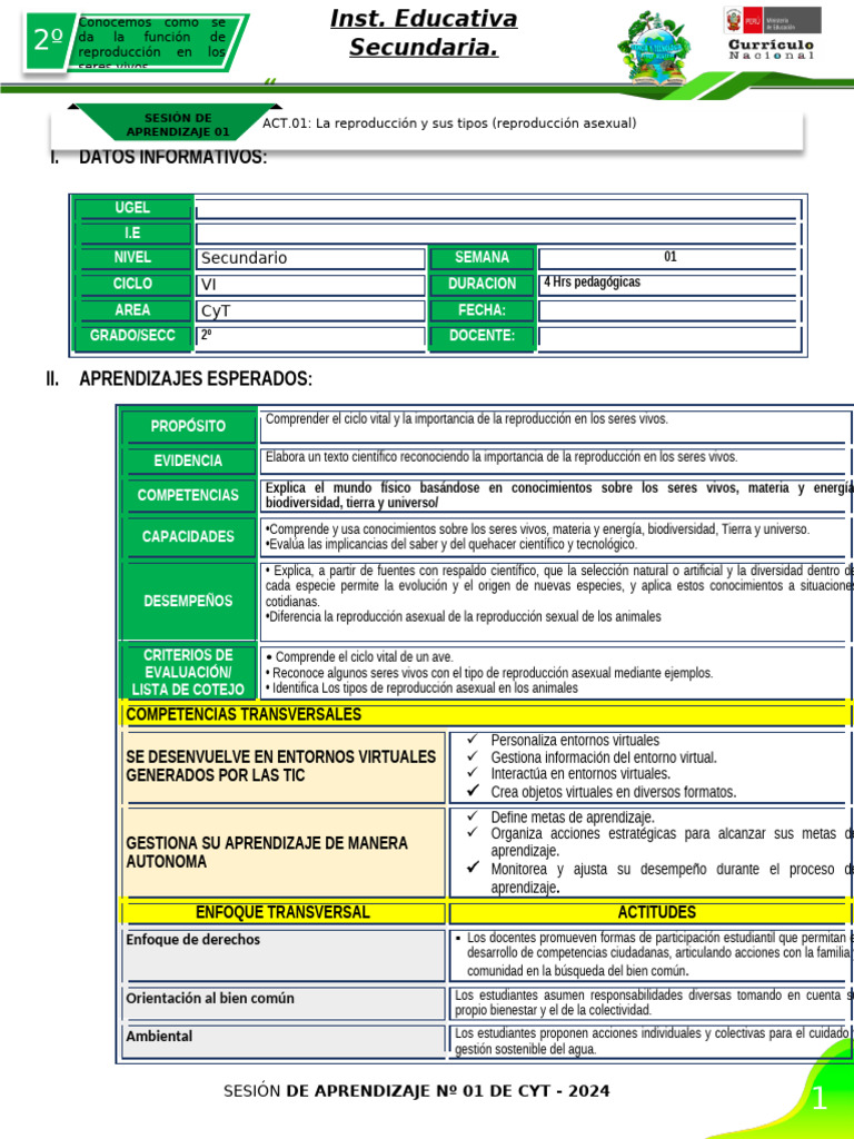A-2º SES-ACT 1-CYT UND 5 Sem 1 | PDF