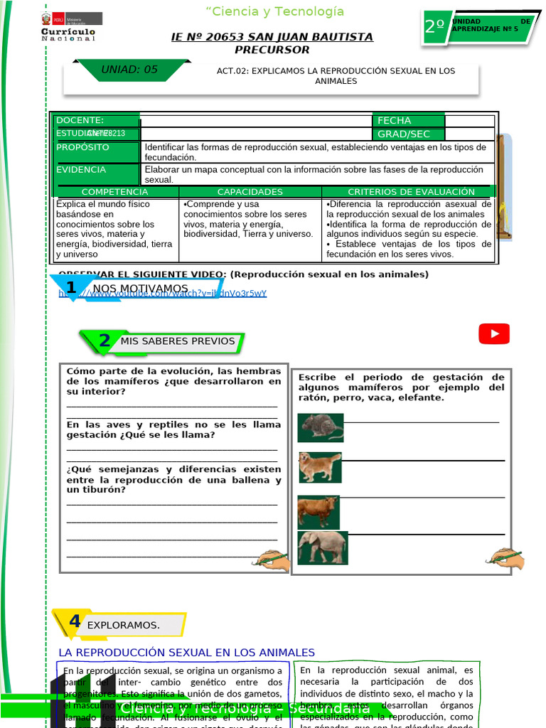 A-2º Act 2 Cyt Unid 5 - Sem 1 | PDF
