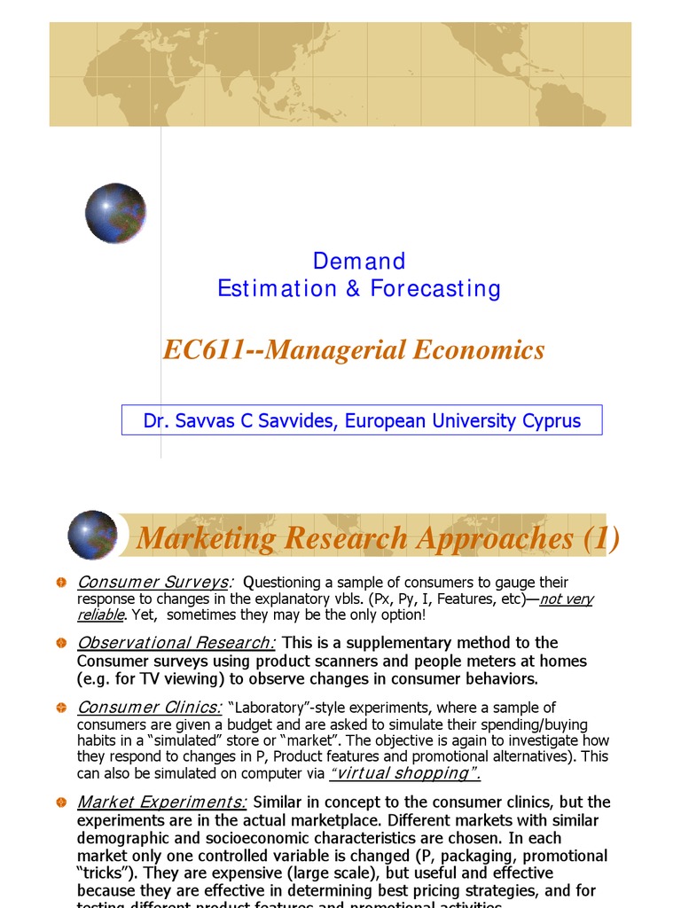 Demand Estimation and Forecasting | PDF | Ordinary Least Squares | Regression Analysis
