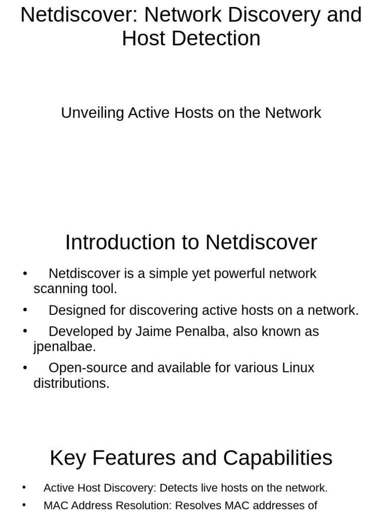 Netdiscover | PDF