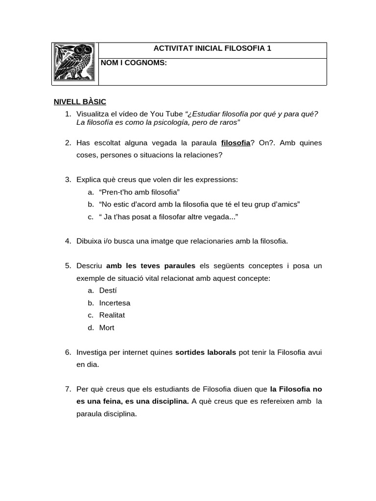 Actv Inicial Filo1 V2 | PDF