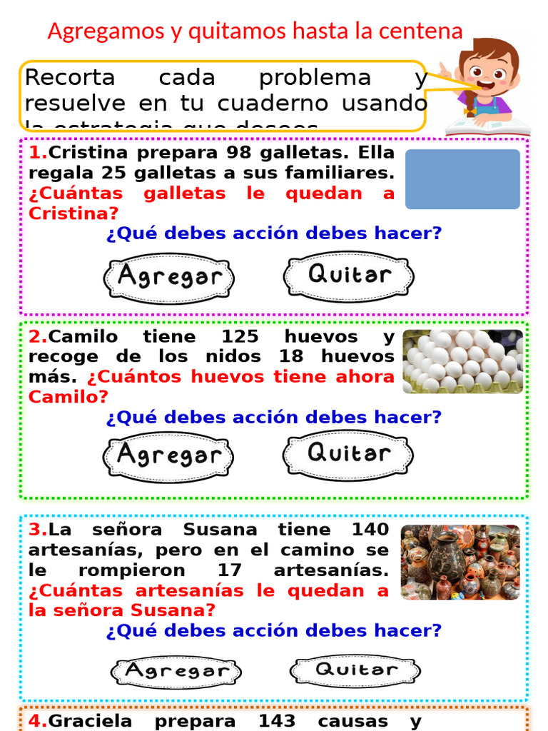 Ficha Agregamos o Quitamos Hasta 50 Maestra Janet | PDF