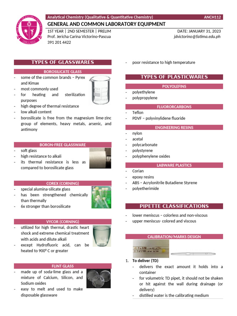 W2_General and Common Laboratory Equipment | PDF