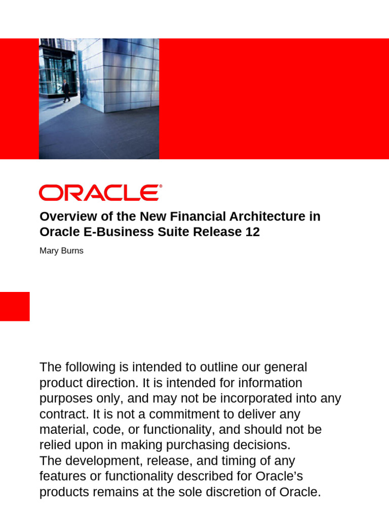 Oracle R12 Changes | PDF