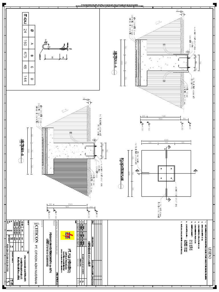 PI068-GUM-275-CAN-9105-CW-S7050 - DRAWING CT FOUNDATION 275kV GUMAWANG ...