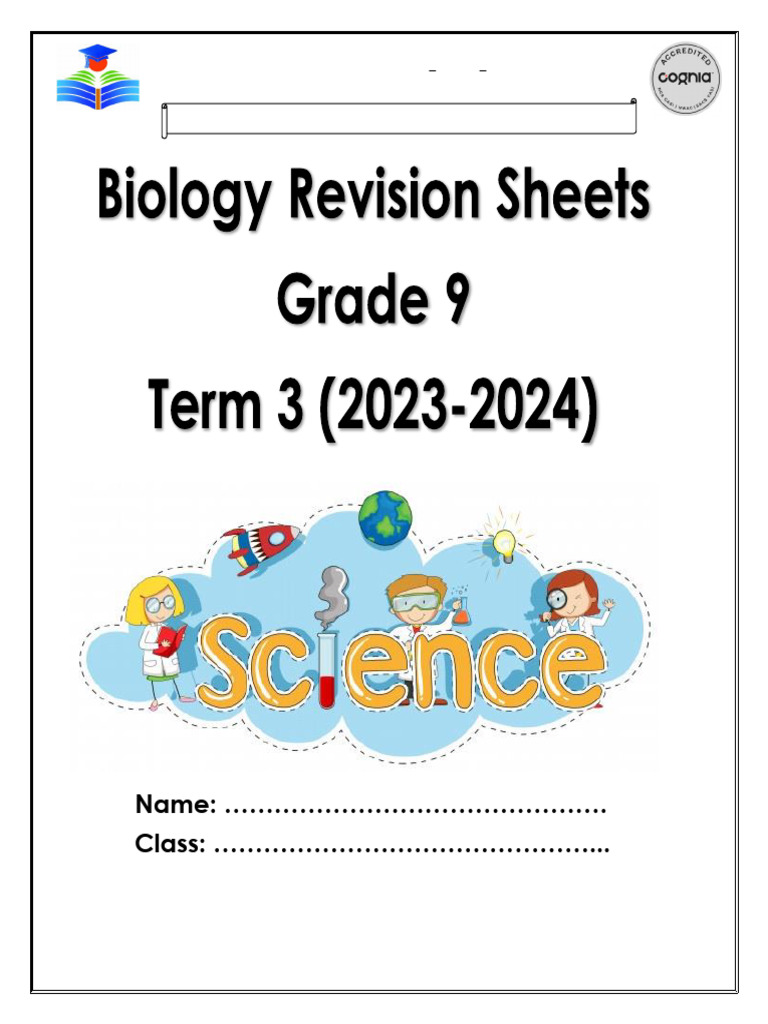 Grade.9 Biology T.3 Revision Sheet 2023-2024 | PDF