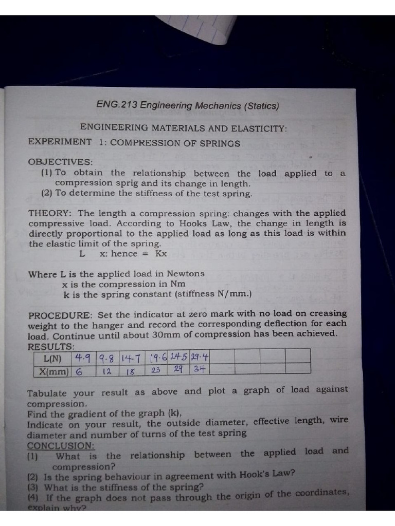 Eng 213 Practical Manual Solution Compiled by NERO | PDF