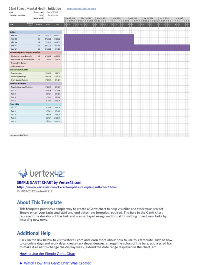 Simple Gantt Chart Ms | PDF