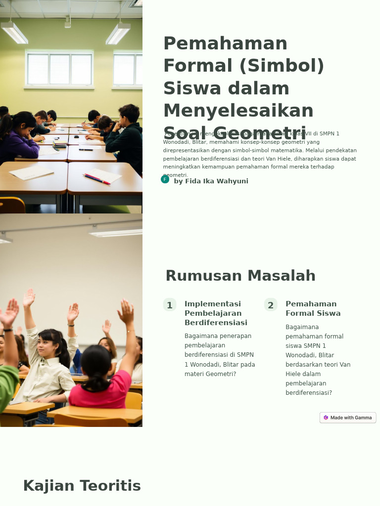 Pemahaman Formal Simbol Siswa Dalam Menyelesaikan Soal Geometri | PDF