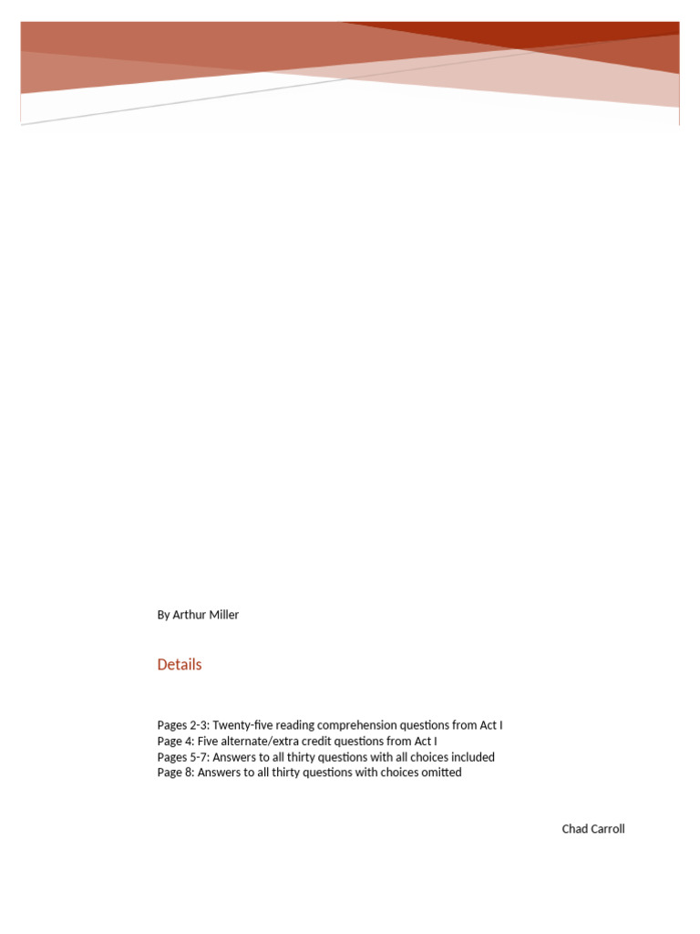 The Crucible: Details | PDF