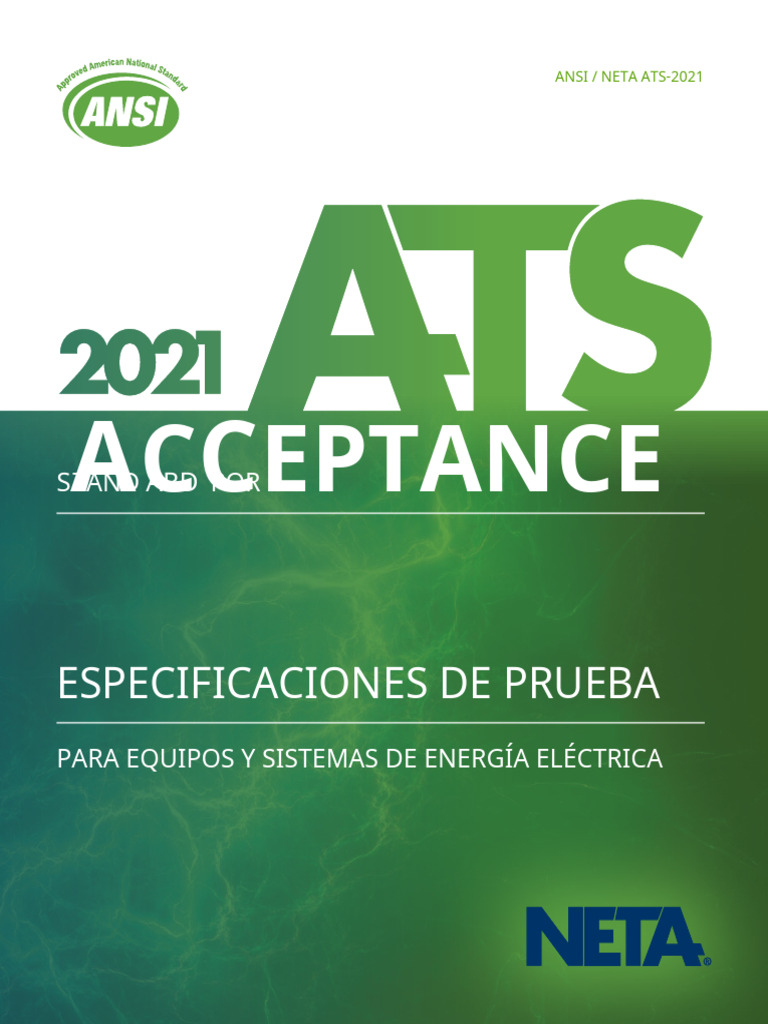 ANSI NETA ATS-2021 FINALes | PDF