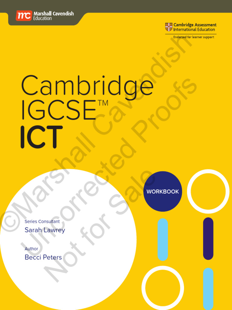 Marshall Cavendish Education Cambridge IGCSE ICT WorkBook | PDF