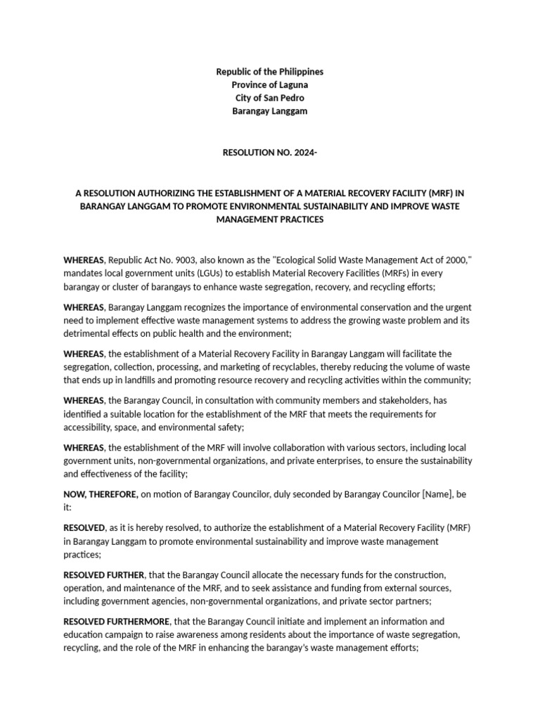 Resolution MRF | PDF