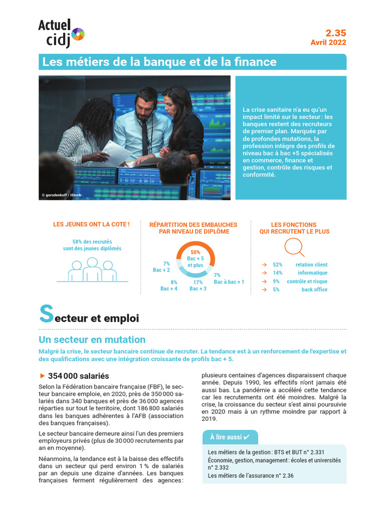 2.35 22 Les Metiers de La Banque Et de La Finance | PDF