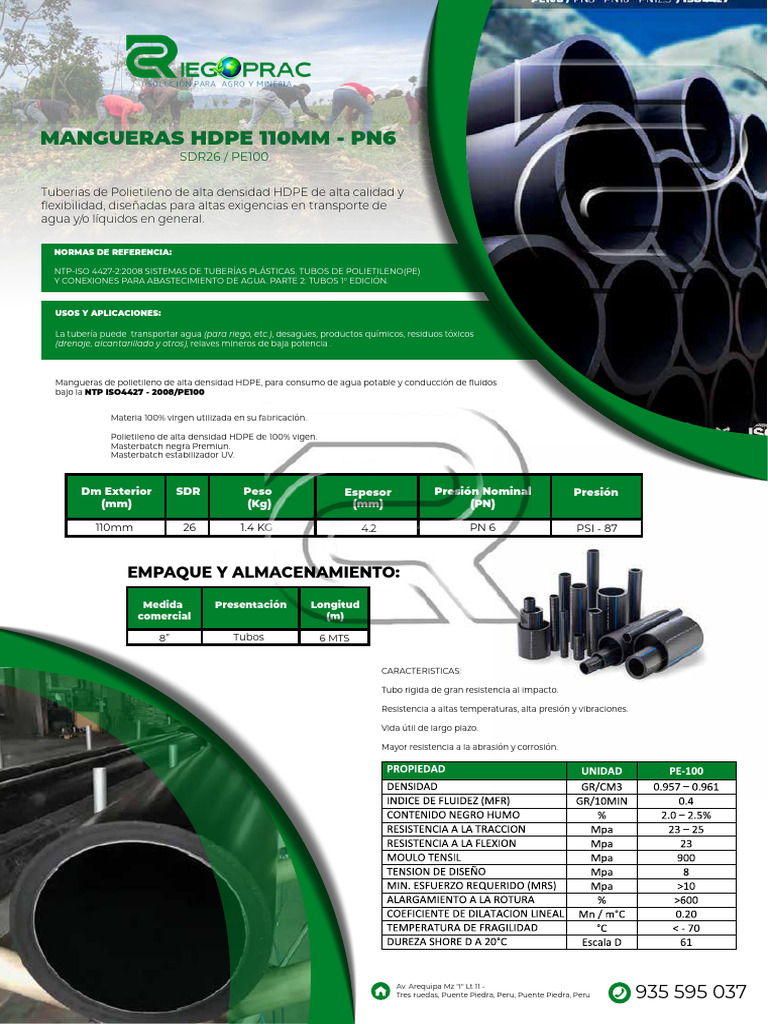Ficha de 4p Pn6 Pe100 | PDF