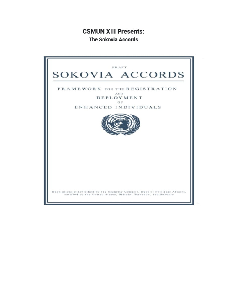 Sokovia Accords Background Guide | PDF