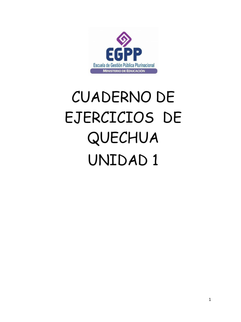 cuad. de ejercicios UNIDAD I 1 | PDF