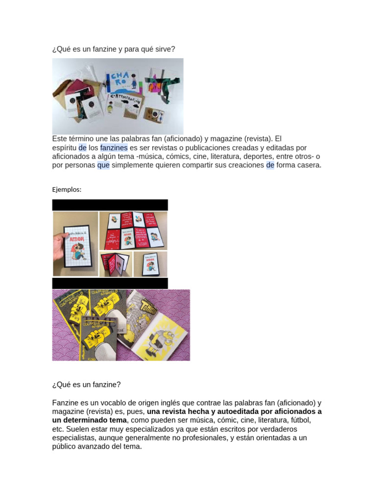 Qué Es Un Fanzine y para Qué Sirve | PDF