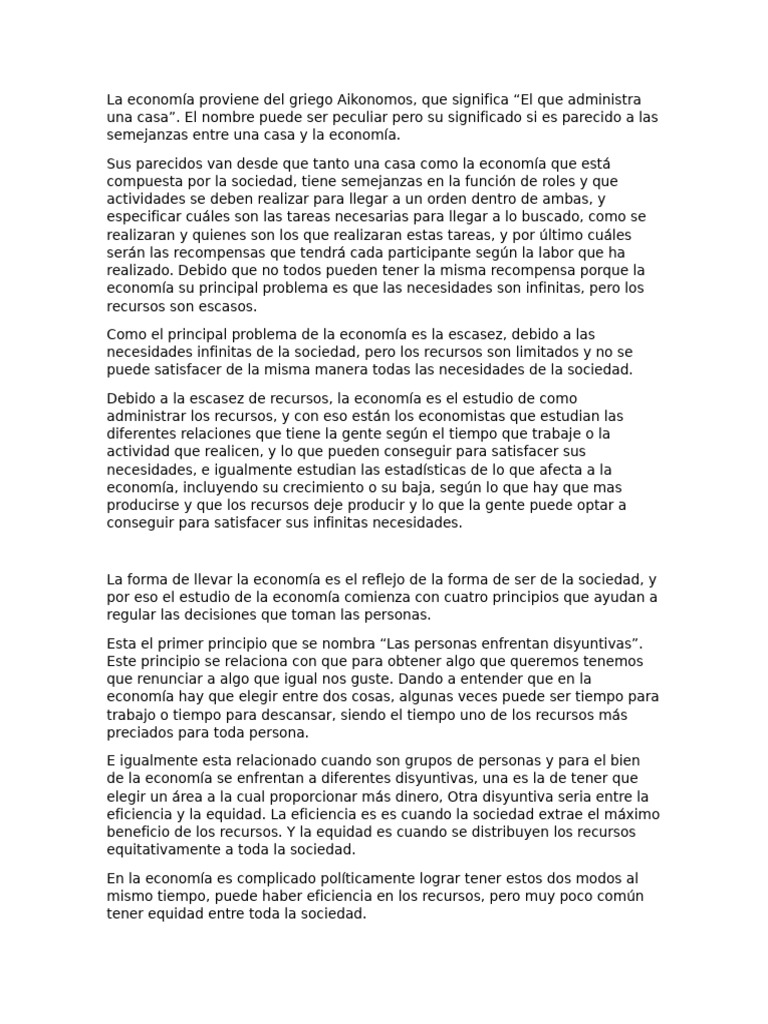 Significado de la economía en griego | PDF | Mercado (economía ...
