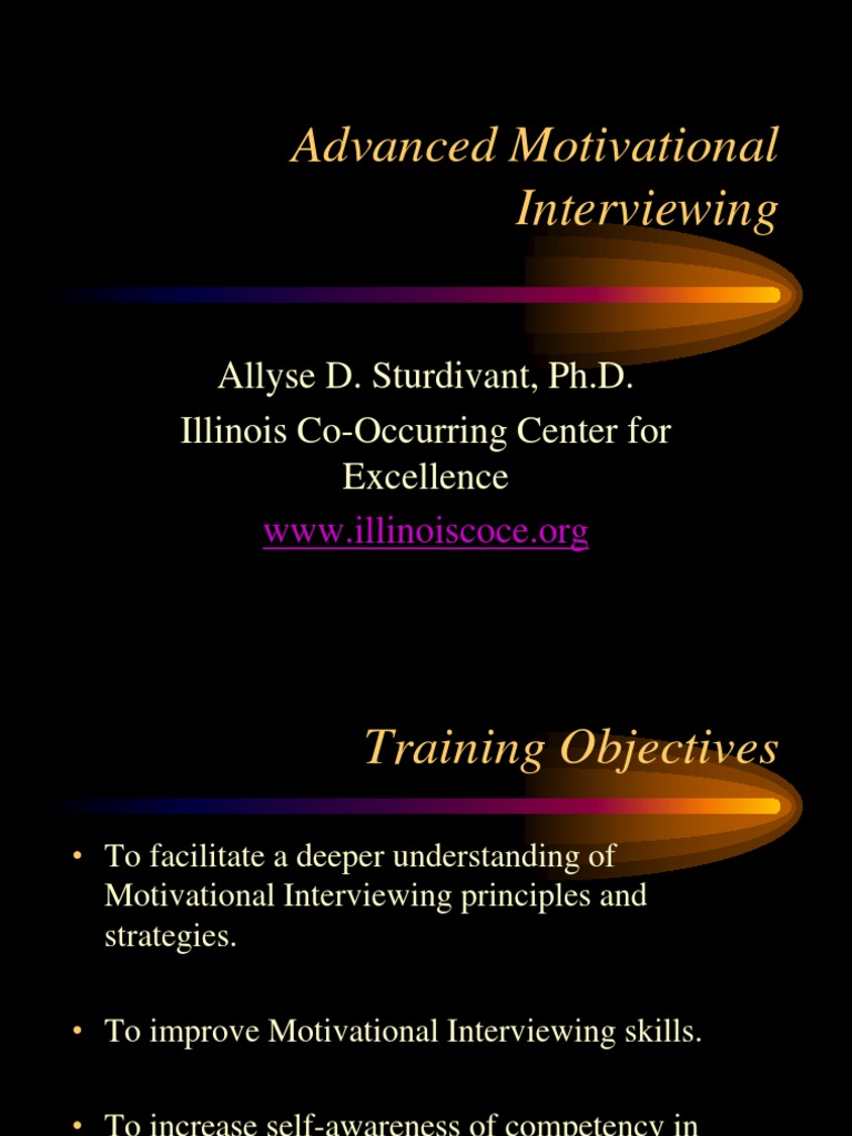 Advanced Motivational Interviewing Handouts | PDF | Motivation ...