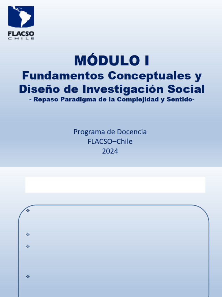 Módulo I. Clase 3 - Repaso Paradigma de La Complejidad y Sentido | PDF