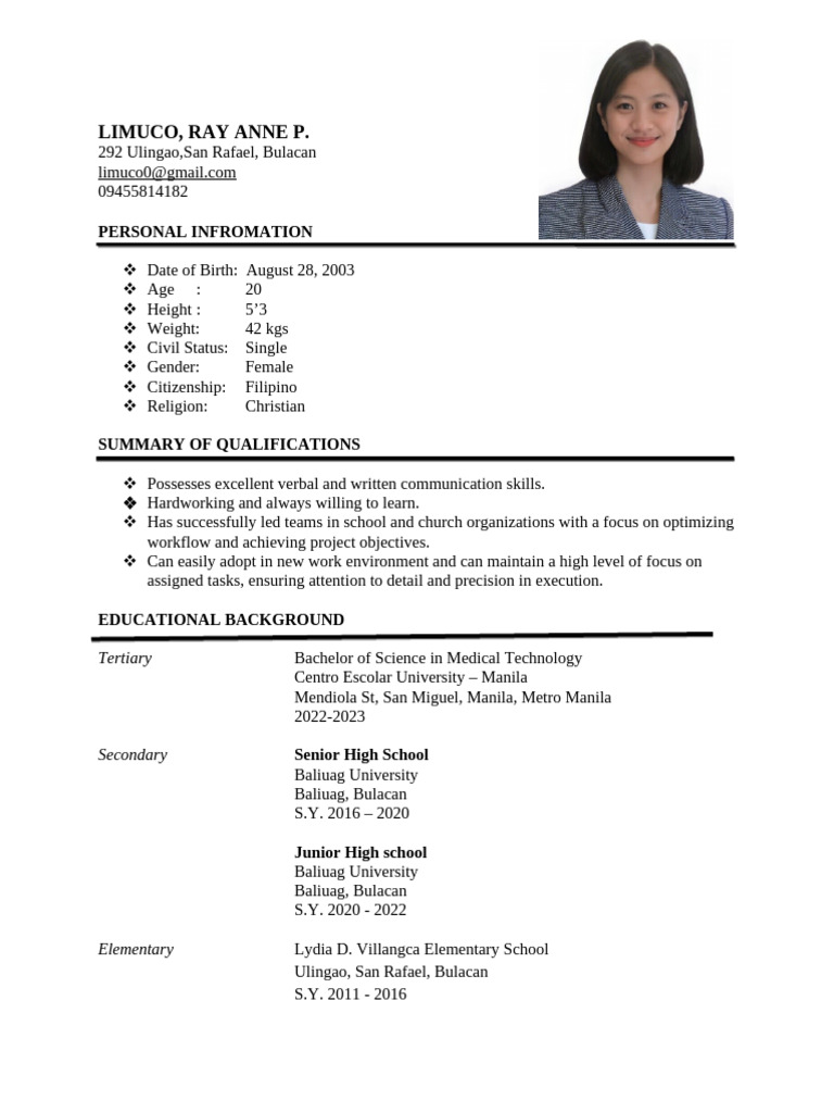Rayanne Li Muco Resume | PDF