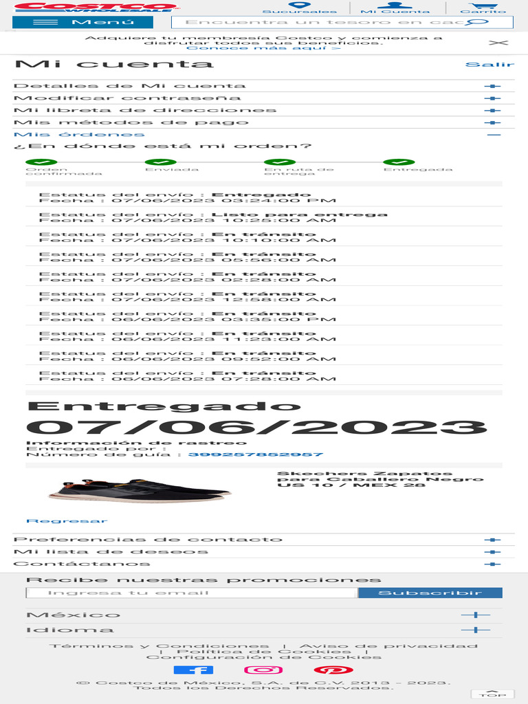 Track Your Shipment Costco México | PDF