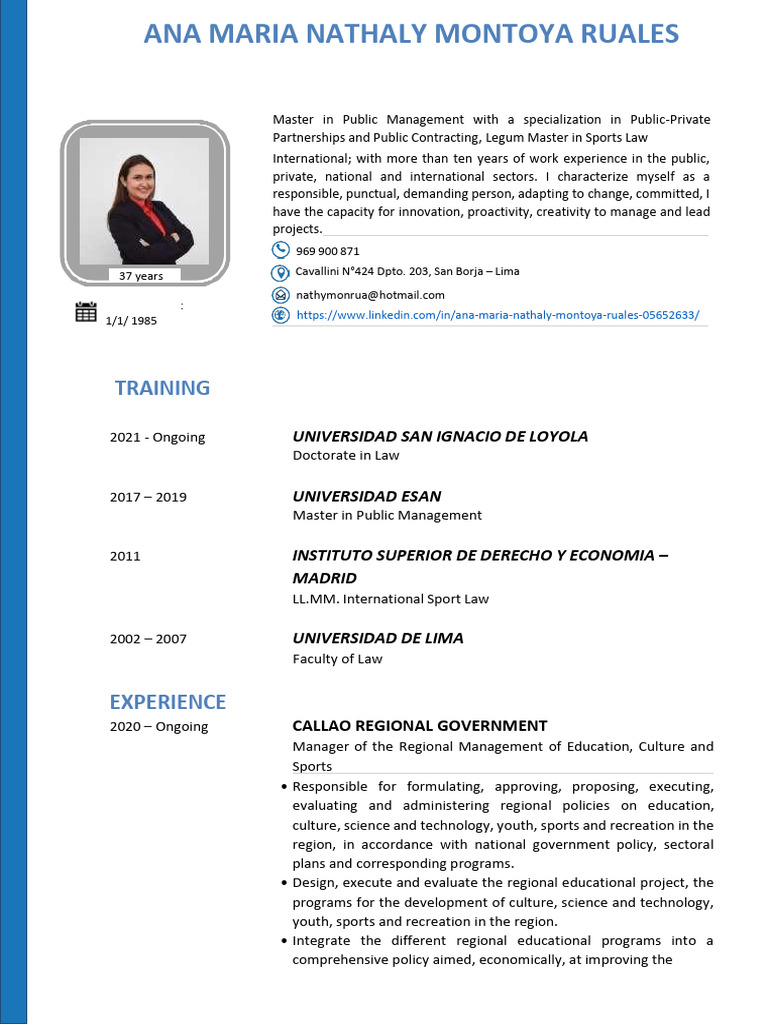 Ana Maria Nathaly Montoya Ruales e CV | PDF