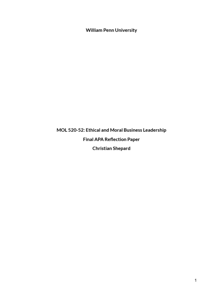 Final APA Reflection Paper | PDF