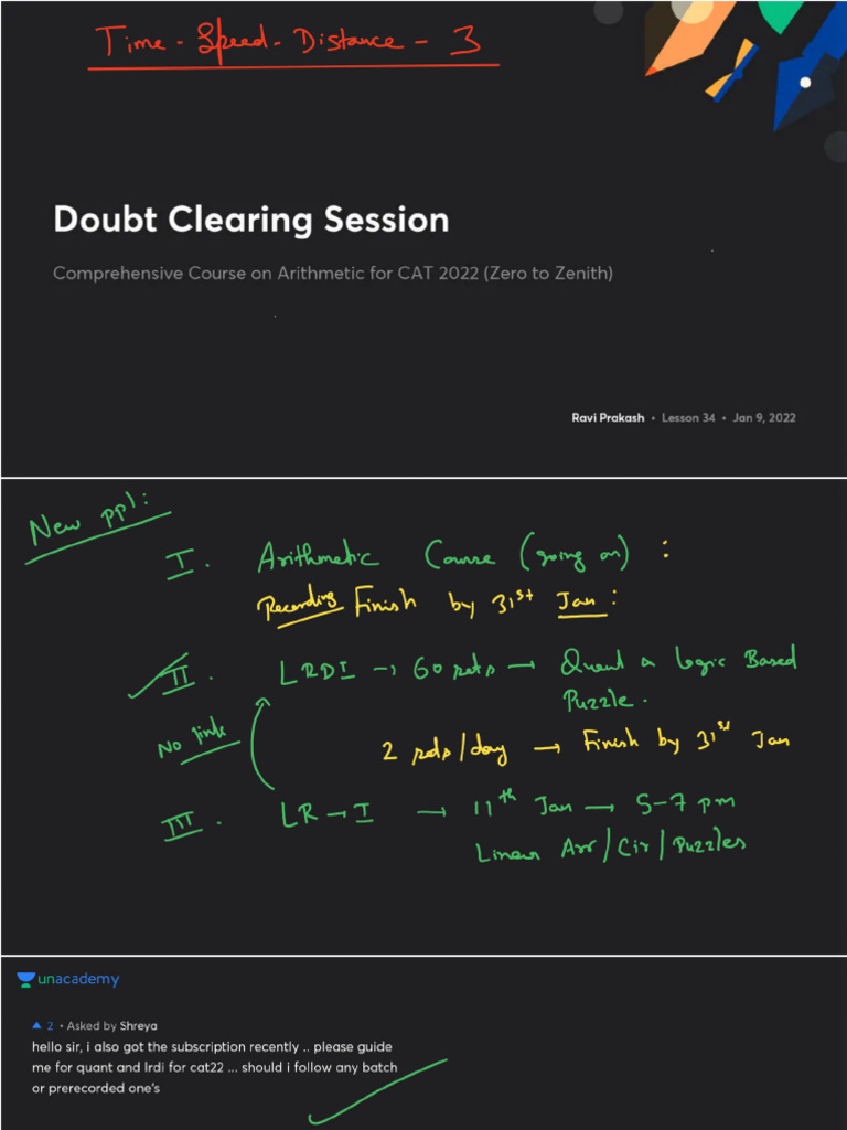 Doubt Clearing Session With Anno Tsd3 | PDF