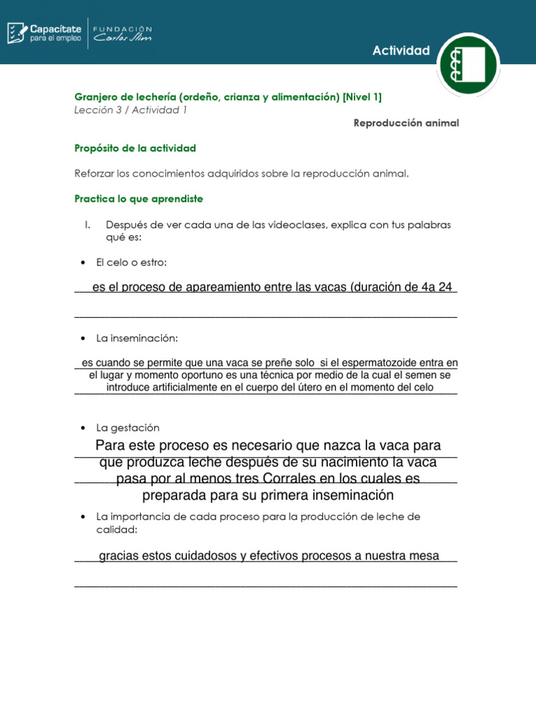 3H Martínez Campos Keiry Michell | PDF | Vacas | Leche