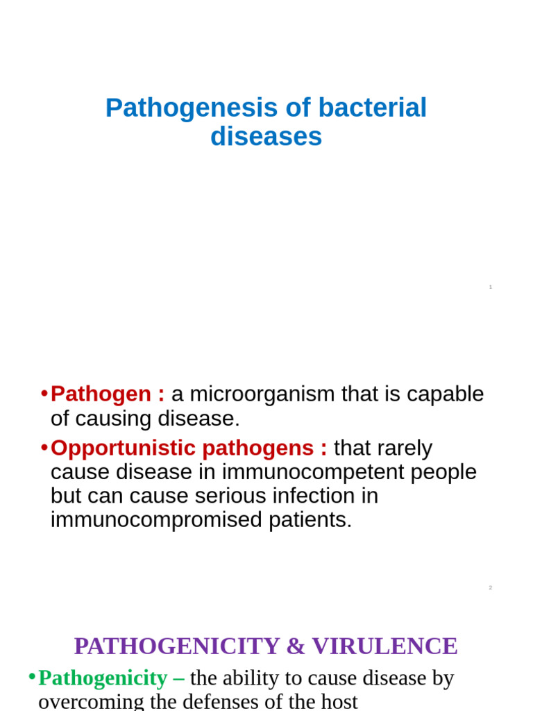 Pathogenesis of Bacterial Diseases | PDF