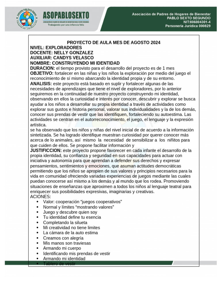 Proyecto de Aula, Jugando Mejoro Mis Modales - Martha Paba S | PDF