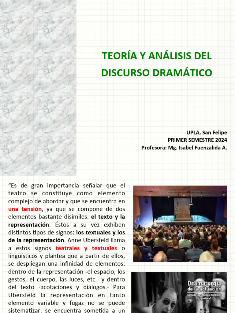 Clases 1, 2 y 3 ELEMENTOS DRAMÁTICOS | PDF