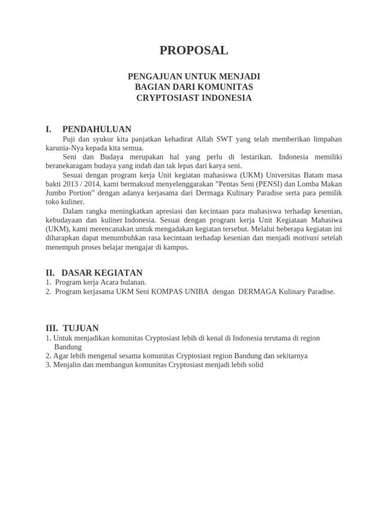 Contoh Proposal Kerjasama Kompas | PDF | Perjalanan