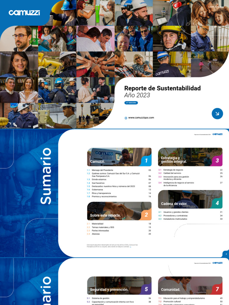 Camuzzi Reporte Sustentabilidad 2023 Pdf