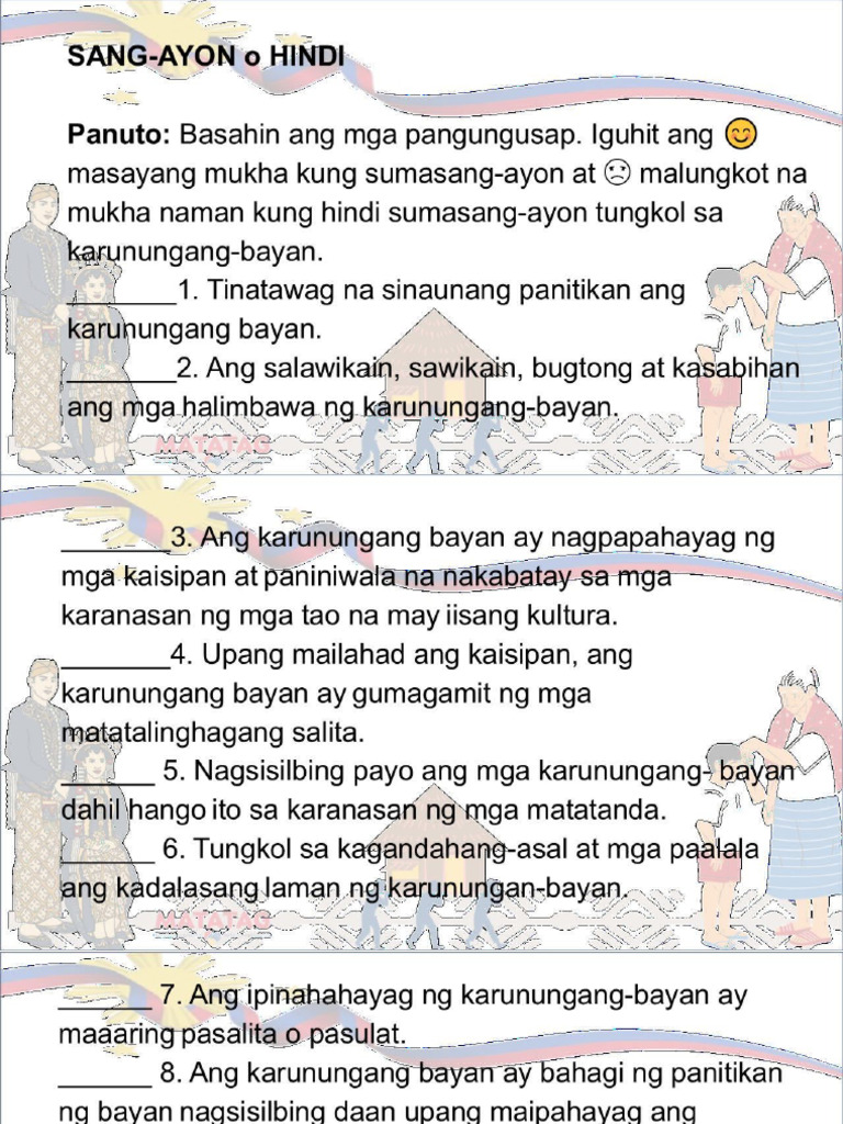 Grade - 7 - Week - 2 - Karunungang Bayan | PDF