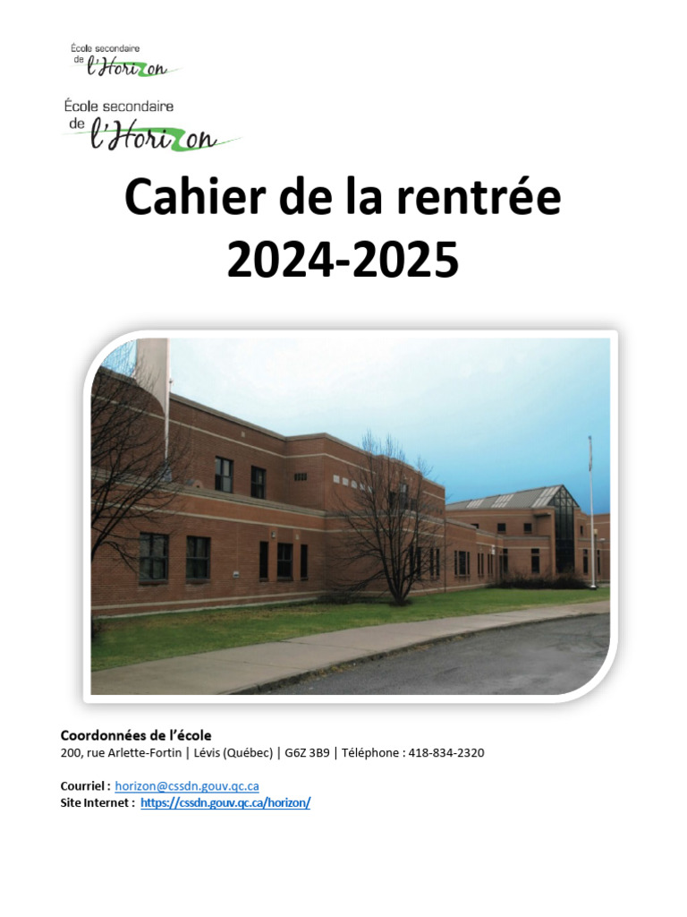 Informations Rentree Scolaire 2024 2025 | PDF