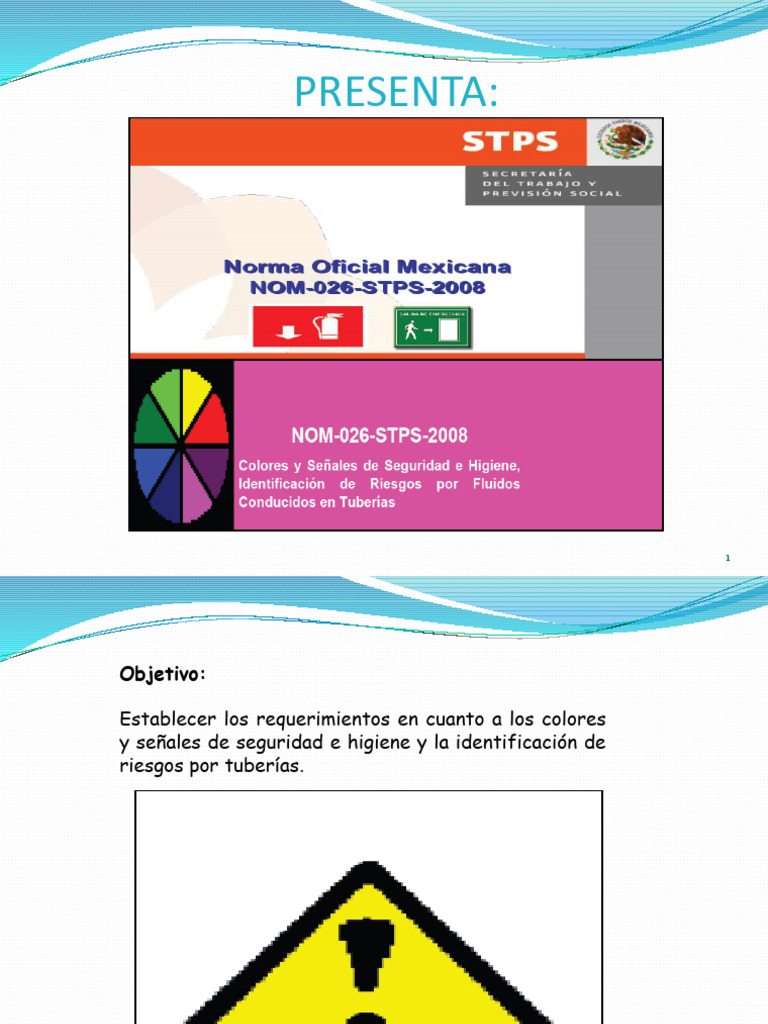 Presentación NOM-026-STPS Colores y Señales | PDF