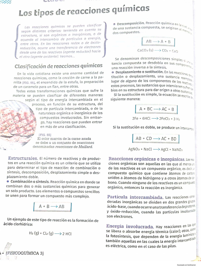 Teoría 7 - Tipos de Reacciones Químicas | PDF