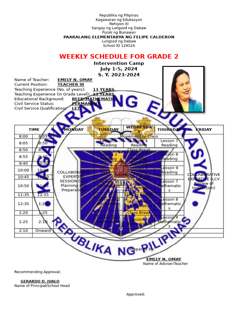 Class Program NLC Omay | PDF
