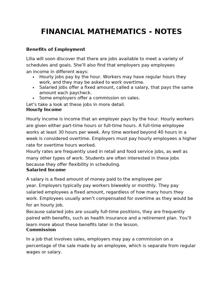 Financial Mathematics | PDF