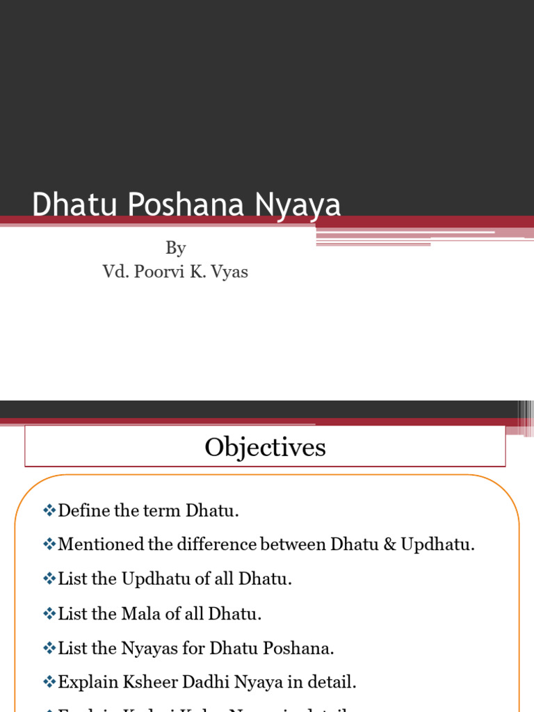 Dhatu Poshana Nyay | PDF