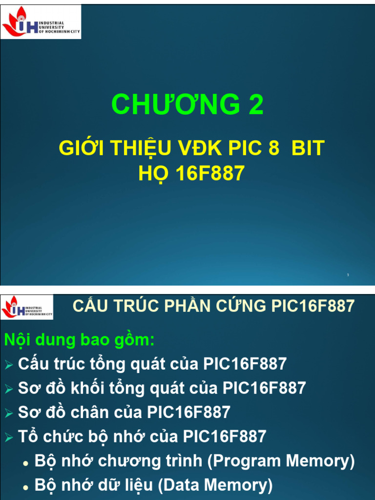 Chuong 2 Gioi Thieu VDK 8BIT PIC16F887 | PDF | Electronic Oscillator | Computers