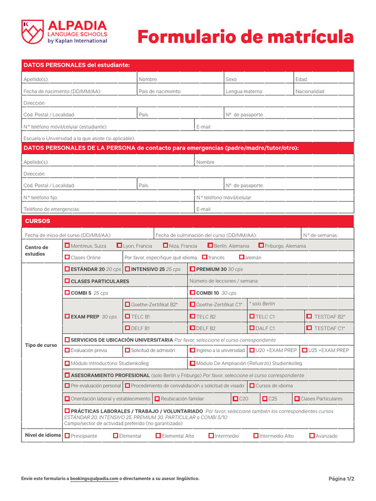 ADU Application Form ES | PDF
