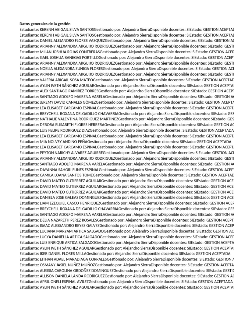 Grid Gestiones | PDF