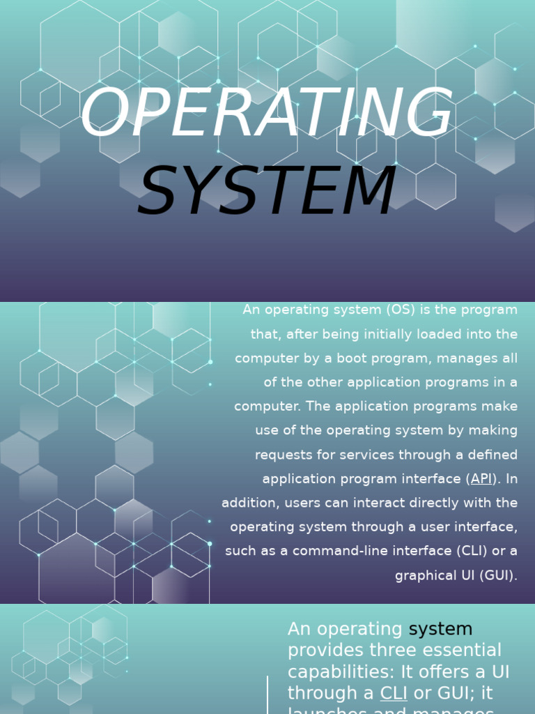 Topic 4 Operating System Pdf Operating System User Interface