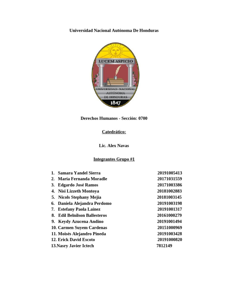 Informe Final de DDHH Berta Caceres | PDF